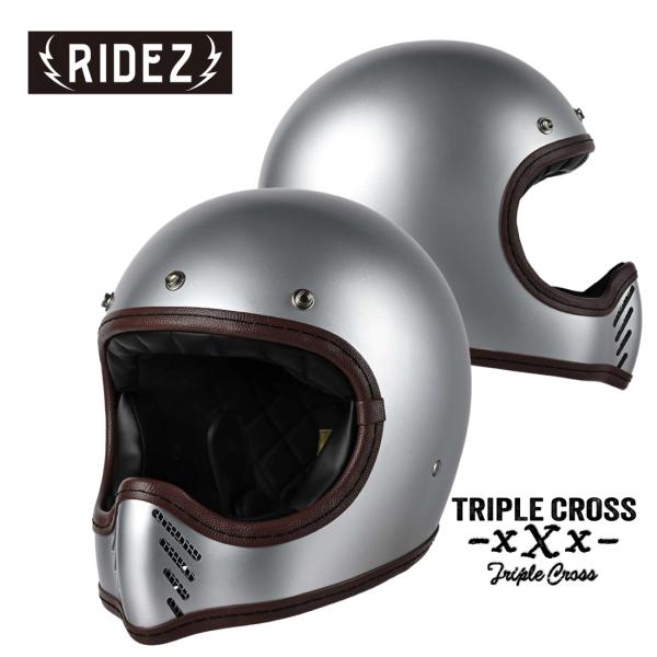 【品名】RIDEZ TRIPLE CROSS（ライズトリプルクロス）【規格】乗車用ヘルメットPSC・SG規格（全排気量対応）【仕様】カラー：ブラック・ホワイト・シルバー※選択肢記載のカラーサイズになります。サイズ：M(57-58cm)　L(...