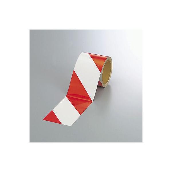 爆買反射 トラテープ 安全表示 注意喚起●サイズ：90mm幅×10m巻（0.2mm厚）●材質：ポリエステル樹脂フィルム（白地部：反射）（粘着性あり・セパレーター付き）