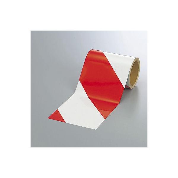 爆買反射 トラテープ 安全表示 注意喚起●サイズ：150mm幅×10m巻（0.2mm厚）●材質：ポリエステル樹脂フィルム（白地部：反射）（粘着性あり・セパレーター付き）