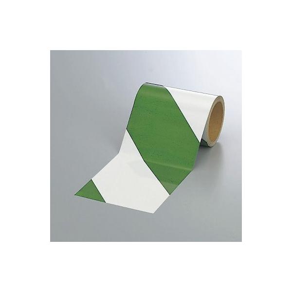 爆買反射 トラテープ 安全表示 注意喚起●サイズ：150mm幅×10m巻（0.2mm厚）●材質：ポリエステル樹脂フィルム（白地部：反射）（粘着性あり・セパレーター付き）