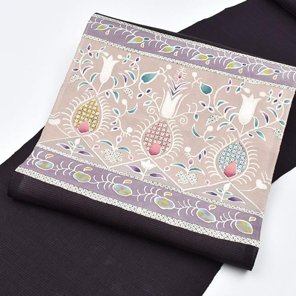 ◎おびやは全商品☆お仕立て代込！送料・代引き 無料！◎【商品番号】22181【商品について】・名古屋帯・お太鼓柄模様・素材：絹・サイズ：幅 約 ３１ｃｍ 　長さ 約３７０ｃｍ【合わせるお着物】・小紋・御召・紬【場面】カジュアル【季節】オール...