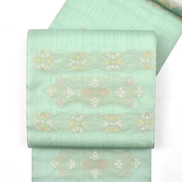 ◎おびやは全商品☆お仕立て代込！送料・代引き 無料！◎【商品番号】22220【商品について】・名古屋帯・六通柄模様・素材：絹・サイズ：幅 約 ３１ｃｍ 　長さ 約３７０ｃｍ【合わせるお着物】(単衣/夏)・無地・小紋・御召・紬・麻【場面】カジ...