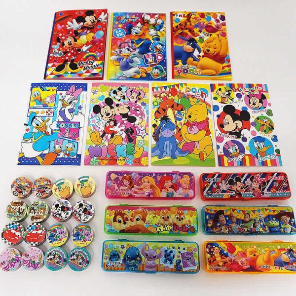 ディズニー文具　三角くじ付抽選イベントセット（92名様用）【商品番号】 No.6331【商品説明】 ディズニー文具の抽選会セットです。引いたくじの賞番号の文具が当たります。町内会のイベントや、お店でのイベント、子供会のイベントと、お手軽にミ...