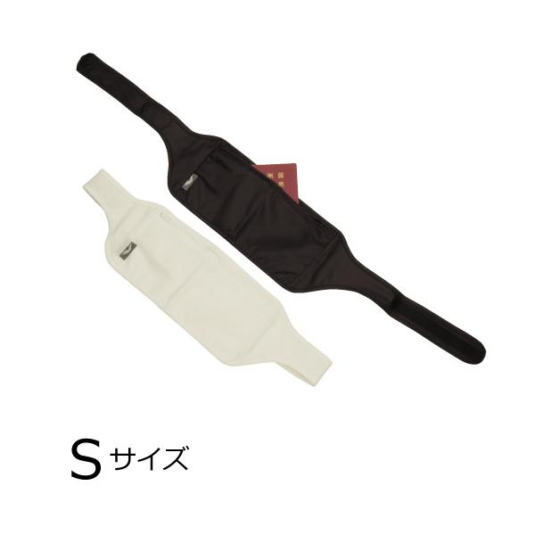 吸放湿機能を持った素材（東洋紡・エクスライブ）を使用した、衣服の下に巻く腰巻きタイプの貴重品入れ。パスポートや航空券等の収納に。- サイズ：（胴囲）55〜70cm- 重量：34g- 素材：（外側）ポリエステル、（内側）ナイロン- 製造国：日本