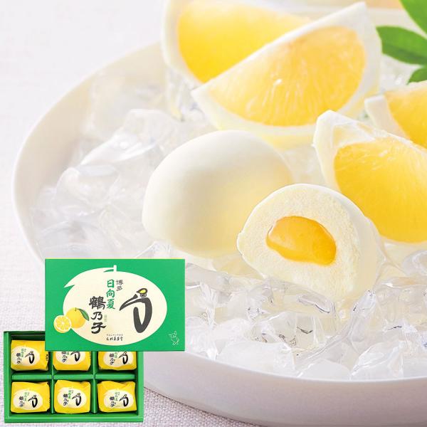 宮崎県産のフルーツ「日向夏」を使用したあまずっぱい季節限定の鶴乃子。ふんわりやわらかいマシュマロ生地で包み込んだ日向夏餡には、日向夏の果汁とスライスを贅沢に使用。凍らせて食べると、マシュマロがよりもちっとした食感に、さわやかな日向夏餡はきゅ...