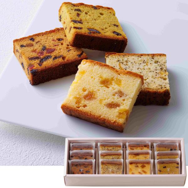 伝統の技術が彩る特別なひと時。東京會舘のフルーツケーキはウエディングケーキ作りで培われた技術と誇りが息づいています。一口ずつに広がる上品な4種類の味わい。レーズン・オレンジ・パイナップル・ストロベリーの4つの味わいを詰め合わせました。