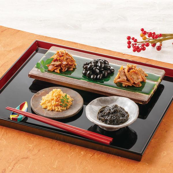 江戸老舗の重厚感ある贈答品。山海の幸をふんだんに散りばめた、大自然の贈り物。