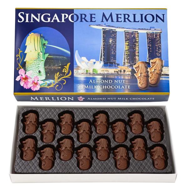 シンガポールのおみやげといえばこれ。国の象徴、マーライオンがモチーフのアーモンド入りチョコレートです。＼通常販売価格2,354円(税込)のところ、約45%OFFの売り尽くし価格にてご案内いたします！／【注意事項】こちらの商品は賞味期限が20...