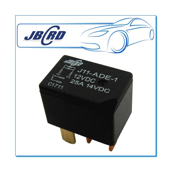 ■メーカー：JBC ジェイビーシー■商品名：ISOマイクロリレー■商品型式：J11-ADE-1■本体表示：J11-ADE-1【仕様】●定格電圧：12VDC●制御容量：NO接点 25A / NC接点 無し●接点回路構成：1a●コイルサージ対策...