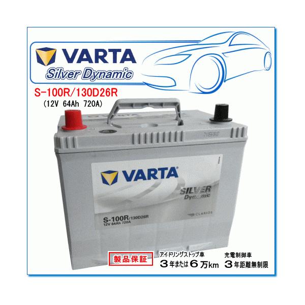 ■メーカー：VARTA/バルタ (韓国製)■商品名：Silver Dynamic/シルバーダイナミック■品　番：S100R/130D26R (S-100R/130D26R)■5時間率：64(Ah)■CCA：720(A)■サイズ(mm)：横幅...