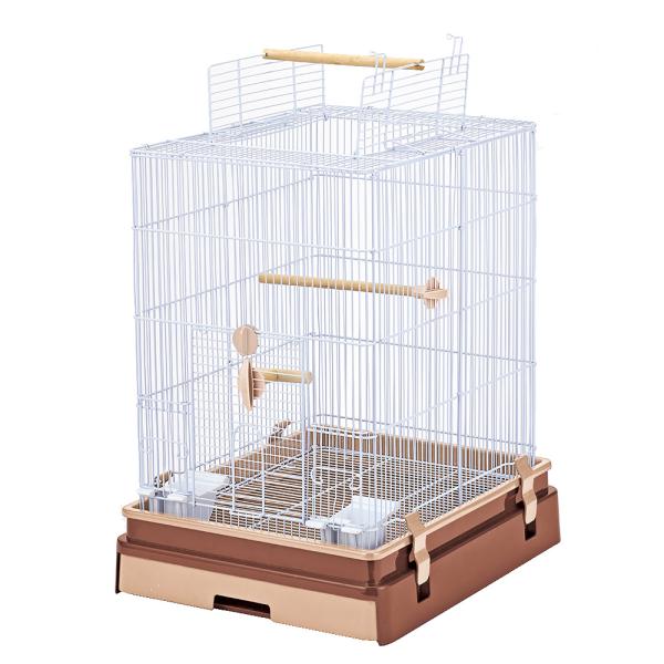 セレクトケージ Bird40本体サイズ(mm)：W400×D500×H565飼育の便利さを重視した鳥かごです。3ステップでカンタンに掃除ができ、大きな扉や生体に合わせた仕様が、飼育の楽しみを倍増させます。・手乗り用のとまり木が付けられる天面...