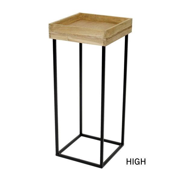 ●サイドミニテーブル HIGH●アイアンと天然木を組み合わせたシンプルで使いやすいサイドテーブルです。●ソファサイドやベッドサイドなどにちょっと置くのにちょうどいいミニサイズです。●植物を飾るフラワースタンドやお気に入りのアイテムを並べてデ...