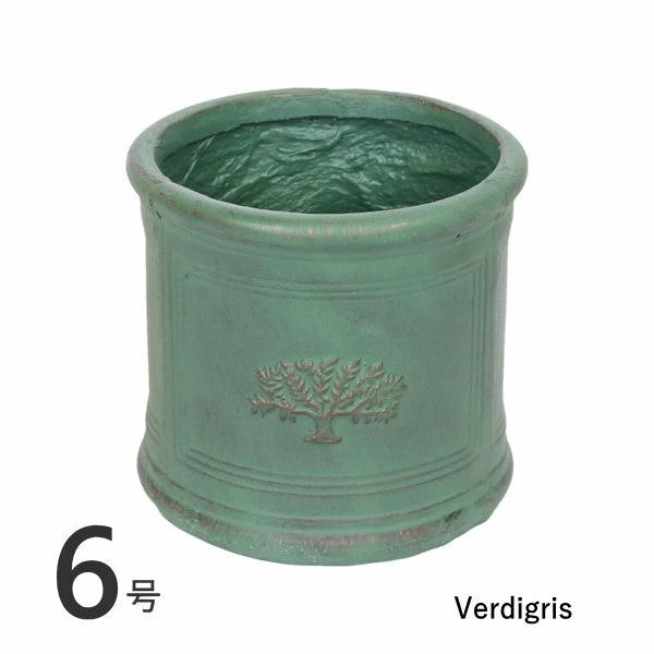 ●ラウンドポットフォレスト6号 Verdigris●ガーデンをおしゃれに演出するラウンドポットです。植物の寄せ植えや鉢カバーにぴったり！●陶器鉢の様な風合いを持っていますがファイバーセメント製なので、陶器鉢よりも軽量で強度があります。●長く...