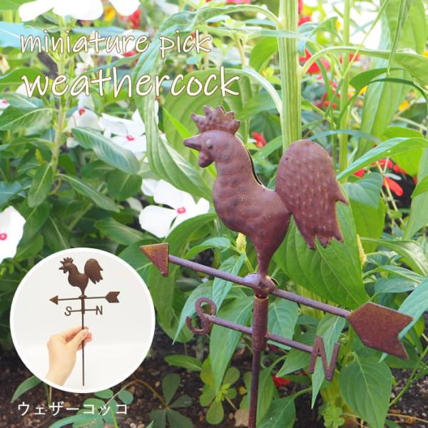 ●ウェザーコッコ●風見鶏モチーフのおしゃれなブリキのガーデンピックです。お花やグリーンなど植物と相性抜群！●小さめのサイズ感が可愛く、植木鉢や花壇に飾ればガーデニングスペースを楽しく演出してくれます。ほかのブリキアイテムと一緒に飾るのもおす...