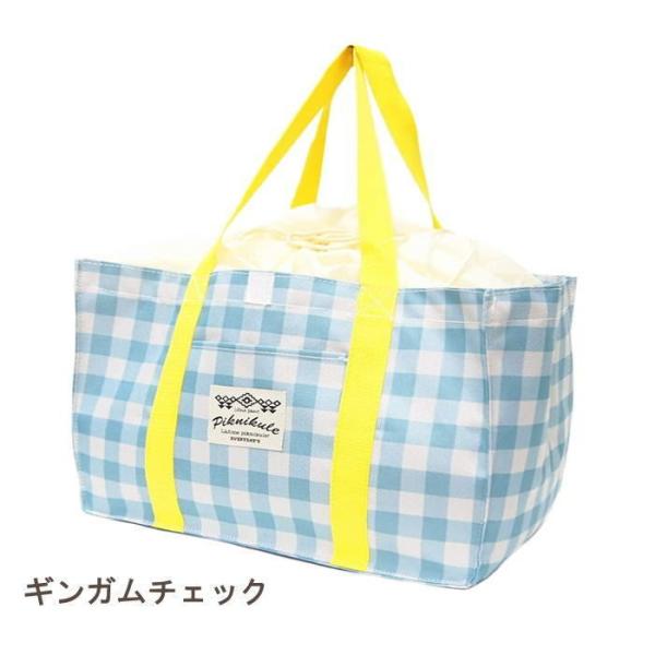 ●マミーフィールド レジカゴ用バッグ ギンガムチェック●スーパーなどのお買い物かごにぴったりサイズの保冷エコバッグ♪お会計時にサッと出せば、清算後の袋詰めの手間が省けます。●巾着タイプなので大きく開き、出し入れも見やすくて簡単です。内側には...
