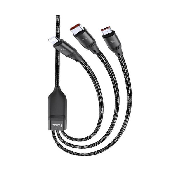 主な仕様入力端子：USB(A)出力端子：iOS、Type-C、microUSB長さ：約1.2m(全長)最大電流：・iOS端子：最大2.4Aまで(充電専用)・Type-C端子：最大6Aまで(充電・通信対応)・micorUSB端子：最大2Aまで...