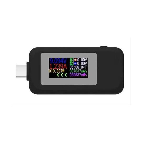 USB-C充電の状態をリアルタイムで可視化できる、Type-C対応の電流・電圧チェッカーです。充電器・ケーブル・デバイスの間に挟むだけで、電圧・電流・消費電力（W）を数値表示。PD充電が正しく動作しているか、ケーブルの性能差や充電環境の検証...