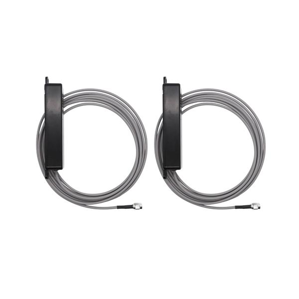 AR10、AC10に対応した高性能外部アンテナ。ケーブル長2.5M。IPX6相当の防水性能を有する。取り付けはマグネット及びビス留め。本製品はアンテナ2本セットとなります。