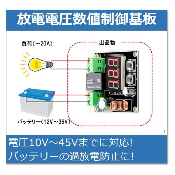 ■商品概要・バッテリーの過放電防止としての使い方が出来ます。・12Ｖ系から36Ｖ系までの蓄電システムに対し、放電の開始電圧及び停止電圧を0.1Ｖ単位で設定できます。・電圧のデジタル表示には誤差があります、必要に応じ実測値で読替補正して下さい...