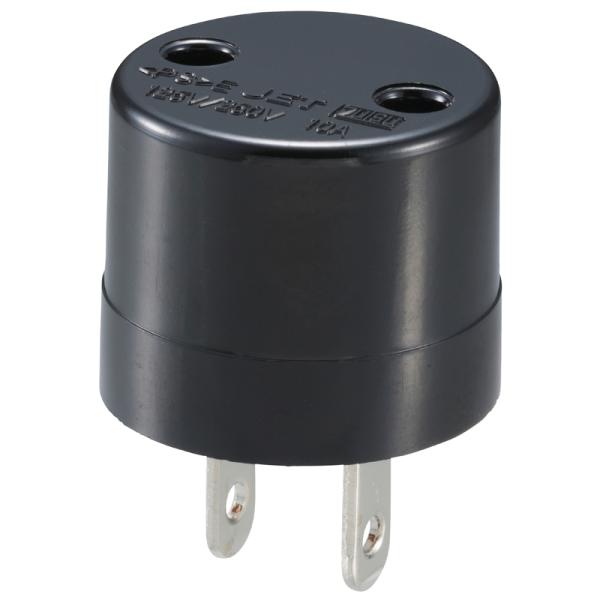 【 特 長 】● 海外の電気製品を日本国内で使う為のアダプターです。 C（丸2ピン小）⇒A（平2ピン）径4.0mm【 仕 様 】■ 定格：125V/250V 10A■ プラグ（刃）形状：A（平2ピン）■ ソケット（穴）形状：C（丸2ピン 直...
