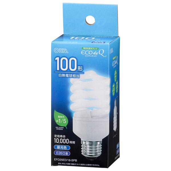 【 特 長 】● 定格寿命10000時間で約10倍長持ち※● 電気代、発熱量が約1/5※● 長時間点灯する場所におすすめ● 照明器具の適合ランプ表示でEFD25形となっている器具でご使用になれます● E26口金● 昼光色 ※メーカー100W...