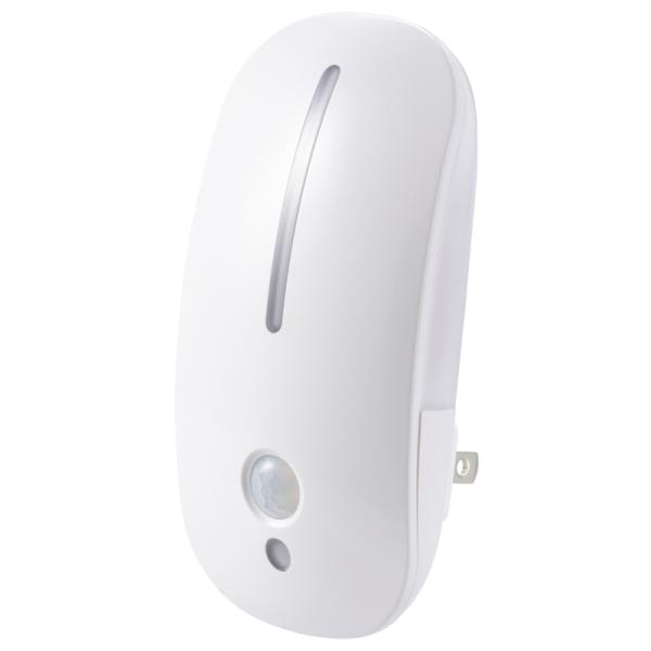 【 特 長 】● 暗くなるとほのかに点灯、人が近づくと明るく点灯します。● センサーモードと常時点灯の切替付き● 背面点灯部は壁をやさしく照らし、間接照明としても最適です。● ご家庭の壁コンセントに差し込むだけの簡単設置● LEDだから長寿...