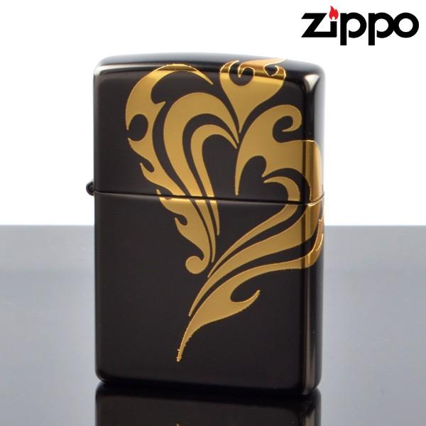 Zippo ジッポライター 3d-hart-gd 立体3D ハートGD ３面金メッキ連続盛り上げ加工