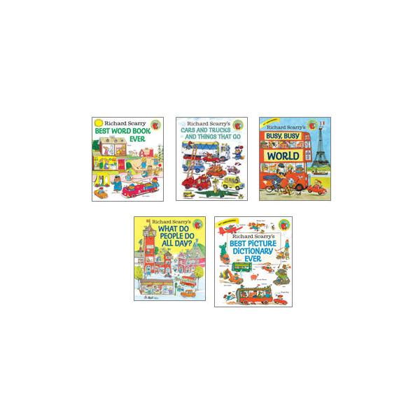 英語を親しむために適したリチャード・スキャリーの絵本セット！ リチャード・スキャリーの絵本は、子どもたちが英語の基本に親しむために適した、分かり易い内容で定評があります。 基本単語を学ぶ、ワードブックや絵辞典、身近な暮らしに役立つ英語が自然...