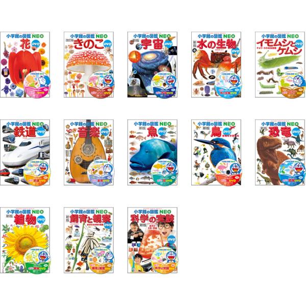 長く使える本格的な図鑑ページとボリューム満点のDVD！ 小学館の図鑑NEO 13巻 をセットにしてご紹介！ 【セット内容】 ●小学館の図鑑NEO 花　ＤＶＤつき ／A4変/192頁 ●小学館の図鑑NEO きのこ　ＤＶＤつき［改訂版］ ／A4...