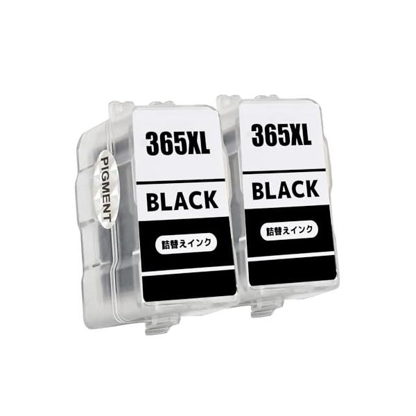 対応機種PIXUS TS3530使用が易いFeier の Canon対応インク BC-365XL 詰め替え ブラック 顔料 インクカートリッジ 黒2本、手袋1組 取扱説明書付きます。同梱の取扱説明書にのQRコードをスキャンして 、詰替作業の...