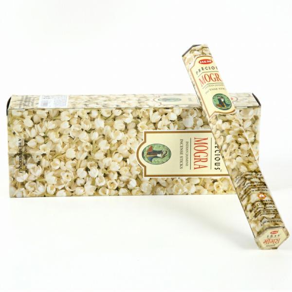 インディアンジャスミン、甘く華やかな香り♪【専用倉庫で空調管理】当社ではお香専用倉庫での空調システム管理された高品質なお香です。毎月インドより直輸入の新鮮な香りをお楽しみください♪日本語表記ラベルが貼られた保険適用正規商品です。【お香は品質...