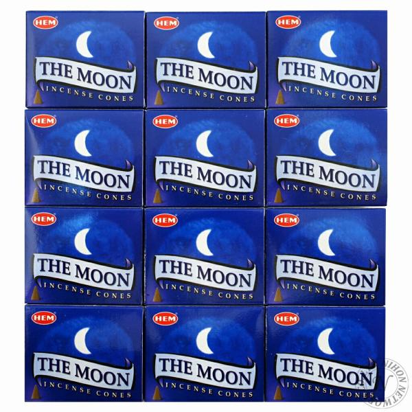 月のイメージ、クールでほんのりと甘い香り♪【専用倉庫で空調管理】当社ではお香専用倉庫での空調システム管理された高品質なお香です。毎月インドより直輸入の新鮮な香りをお楽しみください♪※コーン香1個（コーン型お香約10入り）が12個セットになり...