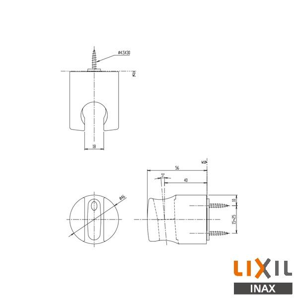 INAX LIXIL BF-30E/N85 シャワーフック パッキン付 水栓金具 リクシル