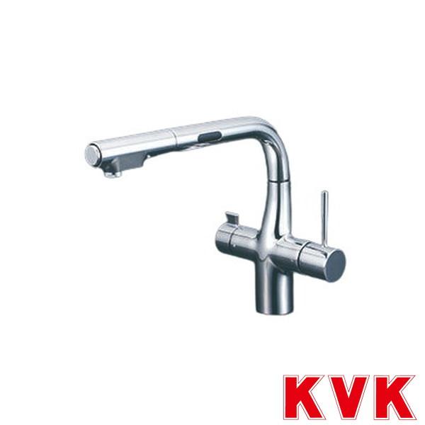 KVK KM6131SCECHS ビルトイン浄水器用シングルシャワー付混合栓 センサー付  ｅレバー 撥水 混合水栓 蛇口