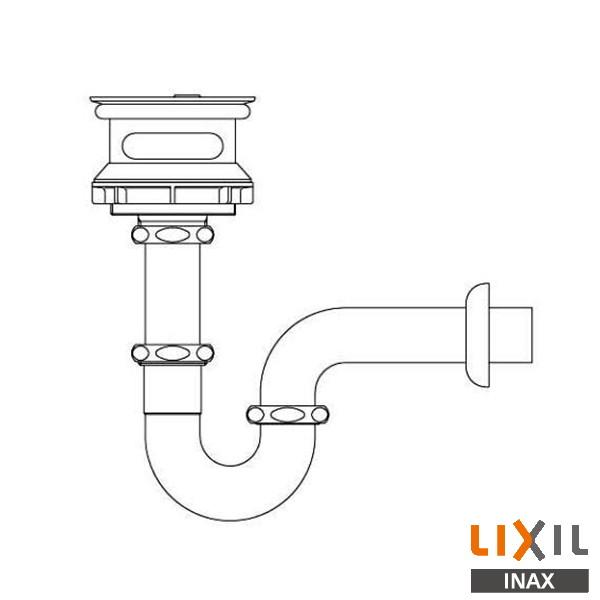 INAX LIXIL SF-21PAM ユーティリティユニット用排水Ｐトラップ Ｓ−２１Ｓ用排水金具 流し 流し用排水Pトラップ リクシル