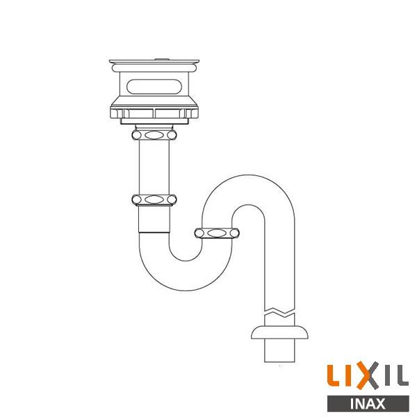 INAX LIXIL SF-21SAM ユーティリティユニット用排水Ｓトラップ Ｓ−２１Ｓ用排水金具 流し 流し用排水Ｓトラップ リクシル