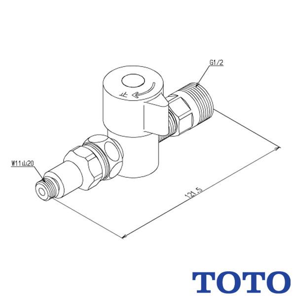 TOTO 分岐金具 THF23-1R 接続ねじサイズG1／2用