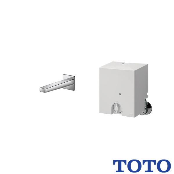 TOTO 壁付自動水栓 アクアオート TLE25SP2W 角 壁付き 発電タイプ サーモスタット混合水栓