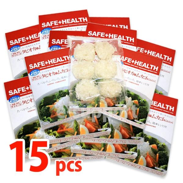 タピオカ＋ムカゴ糸こんにゃく　(２５g×６個入)×１５箱全国４７ヵ所の生協にて年間販売総数約９７万個の実績！*こだわりの原材料*こんにゃく粉3年がかりで栽培されるインドネシア産のムカゴこんにゃく芋を天日乾燥、または、熱風乾燥で製粉化したもの...