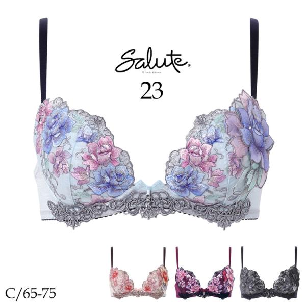 【型番】BTJ723（23グループ）【サイズ】Cカップ / アンダー65〜75【人気シリーズ】深くセクシーな谷間をメイクし、脇すっきりシルエットのフロントエックス ブラ【サイズ展開】3/4カップブラ● Cカップ：C65 / C70 / C7...