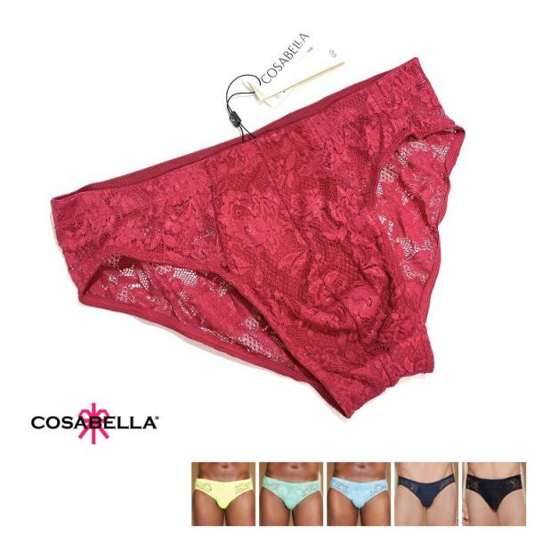 COSABELLAからMen'sのブリーフです。浅すぎず深すぎない、ミッドライズのブリーフ 柔らかく伸縮性のあるストレッチレースがお肌に優しくフィット。サイドからおしりにかけてはフラワーレースが透けてお肌を映します。フロントの裏面、肌に当た...