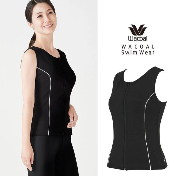 おなか、せなかをととのえ、ボディラインをすっきりキレイに見せる「フルシェイプ水着」体型カバー部位｜おなか｜せなか｜水中で動いてもバスト部分がズレにくく、バストの形を美しくキープしてくれる水着。ワコール独自のシェイプ機能でボディラインを美しく...
