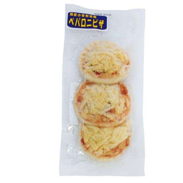 北海道産小麦粉を使用したピザ生地を使ったミニサイズのピザです。ソフトサラミ、ニュージーランド産ナチュラルチーズ、フレッシュピーマンをトッピングしました。小ぶりですので、おやつや夜食におすすめです。　原材料：ピザクラスト（小麦粉、砂糖、植物性...