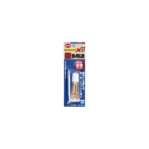 商品名 セメダイン / 接着剤 （スーパーXGゴールド） 10ml （AX-023）（A-67757）  メーカーセメダイン仕様 ■容量：10ml ■用途：金属・ナイロン・コンクリート・木材・布・ほか ■成分：アクリル変成シリコーン樹脂 ■...