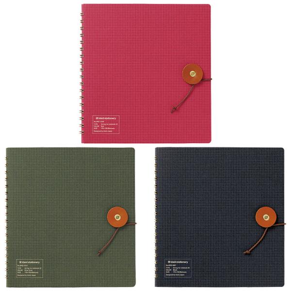 商品名【メール便可 2冊まで】クレイド kleid / ストリングタイノート 2mm方眼 リングノート String-tie notebook 02（用紙：クリーム）（No.8951、8952、8955）【デザイン/おしゃれ/ノート/自由帳...