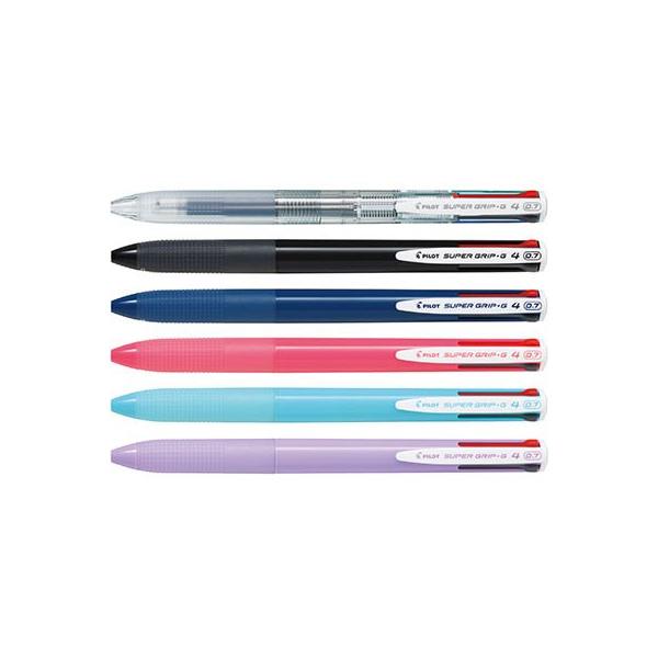 パイロット 多色ボールペン / スーパーグリップG4（黒・赤・青・緑） 細字0.7mm（BKSG-35F）【PILOT 油性 4色ボールペン ...