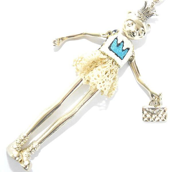 素材サイズ全長およそ42.5cmモチーフ(タヌキ)：およそ8cmチェーン：ゴールド色セルバン　ギャゾット(Servane Gaxotte)のネックレスです。