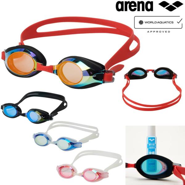 アリーナ ARENA 水泳 ジュニアゴーグル トレンティ ミラーレンズ クッション付き WA承認モデル 競泳 AS5SGG70J FINA承認 対象年齢6歳〜12歳