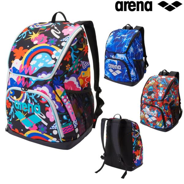アリーナ ARENA 水泳 アリーナくん STORM CLOUDS VIBRANT WEATHER 35L バックパック スポーツバッグ リュック 総柄 2026年春夏モデル AS6SBP31U