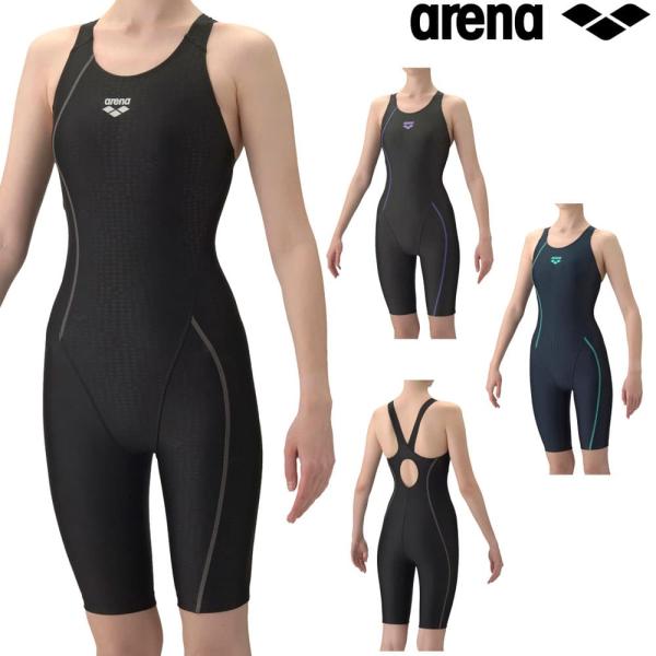 アリーナ ARENA フィットネス水着 レディース AQUA EXA ジオダイヤWR フィットネスワンピーススパッツ オープンバック ハーフレッグ ぴったりパッド パッド付き オールインワン 2026年春夏モデル AS6SWF02L